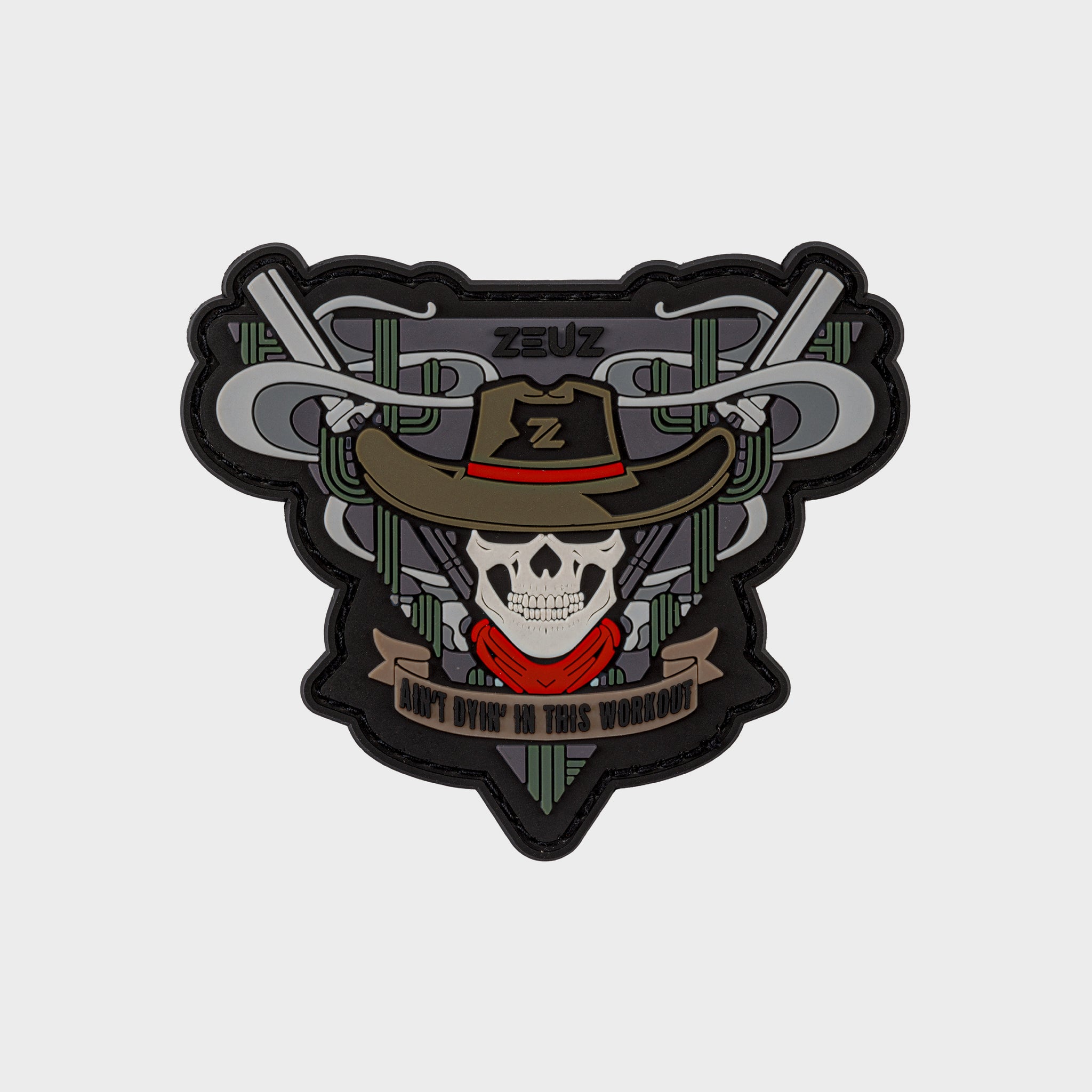 ZEUZ Skull Cowboy Patch