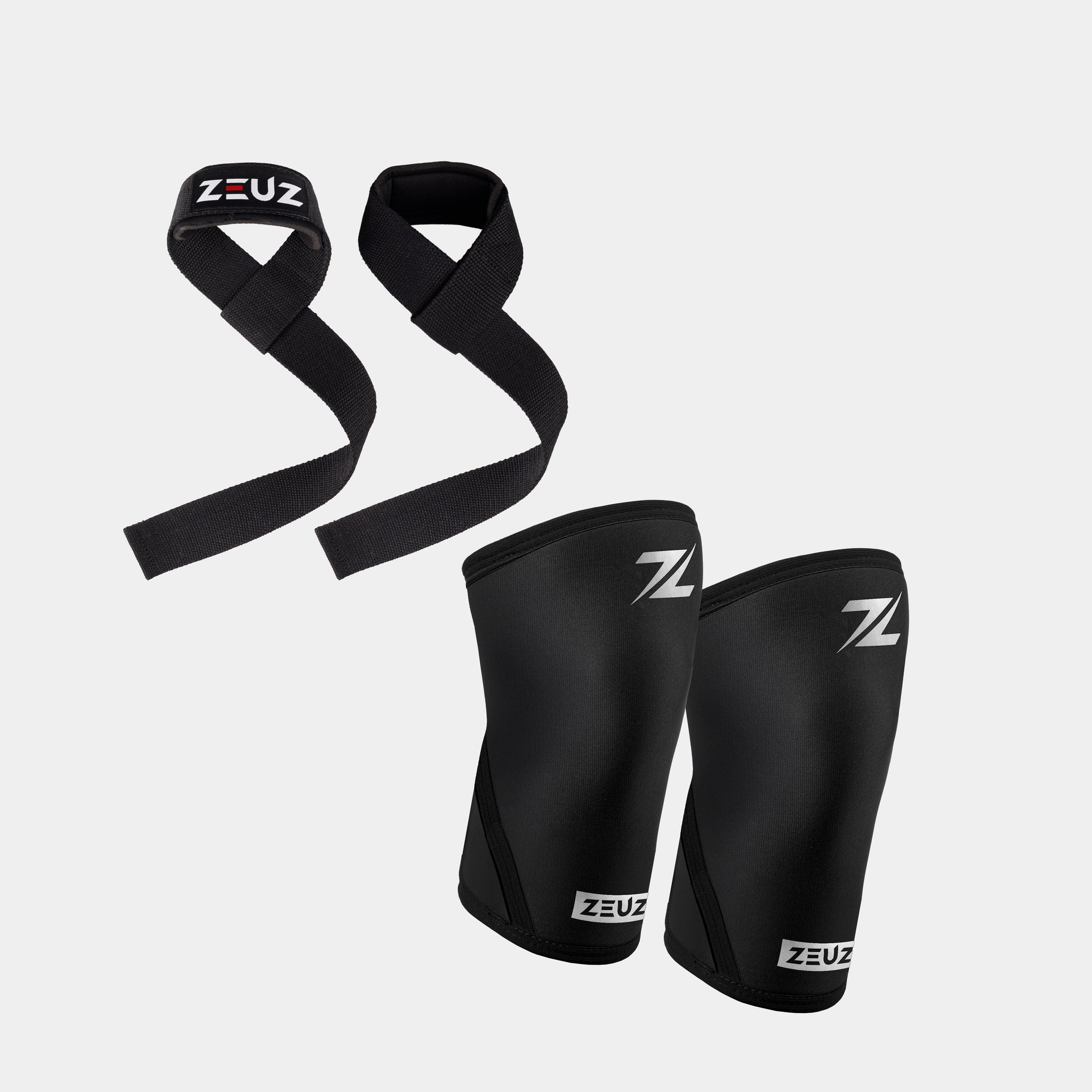 Powerlifting Core Pack ZEUZ - Lifting Straps & Knee Sleeves