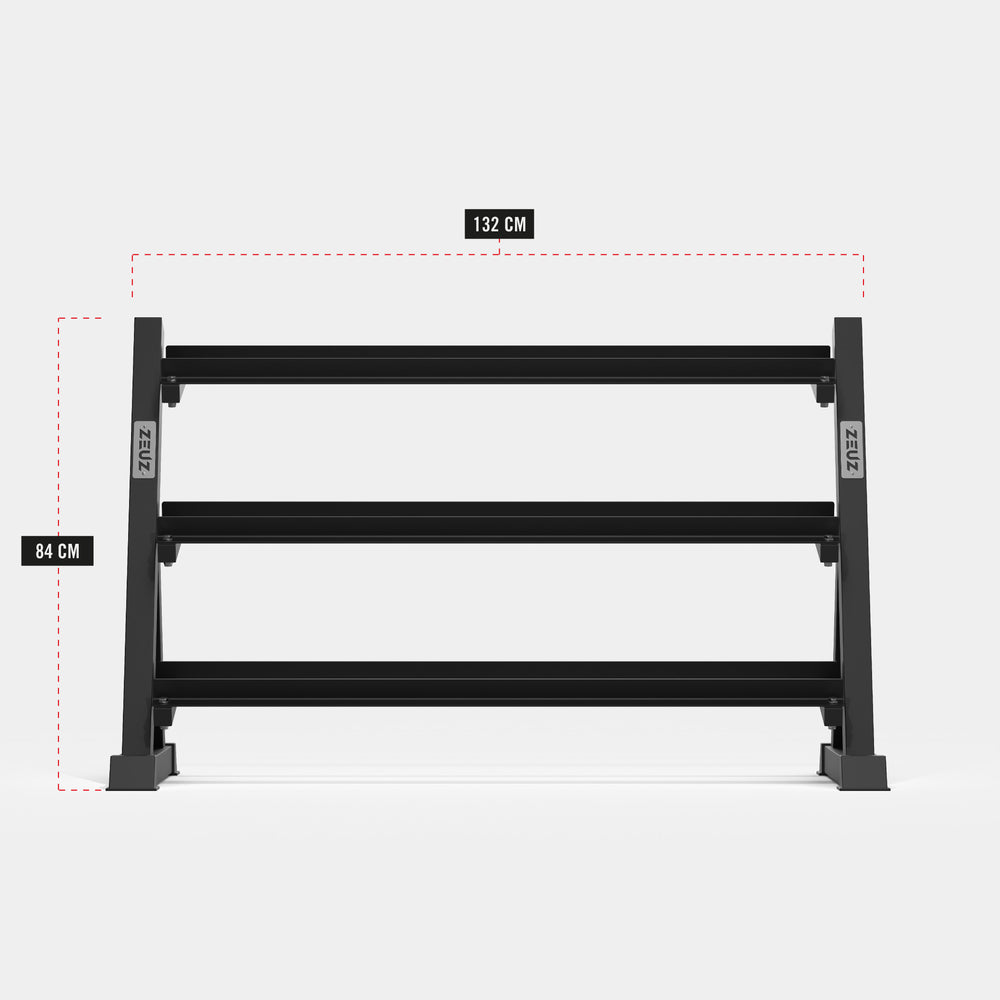 Soporte para mancuernas ZEUZ incluido. Mancuernas hexagonales